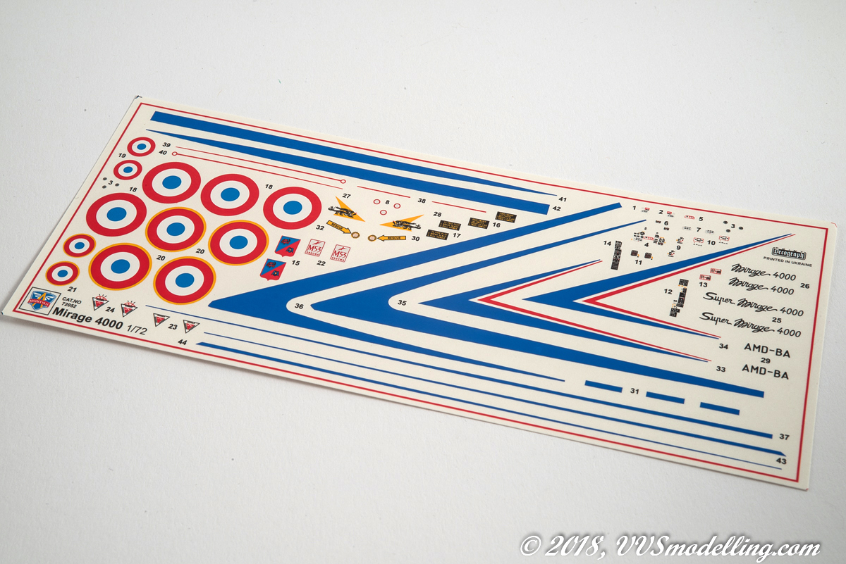 Modelsvit 1:72, Mirage 4000 – VVS modelling